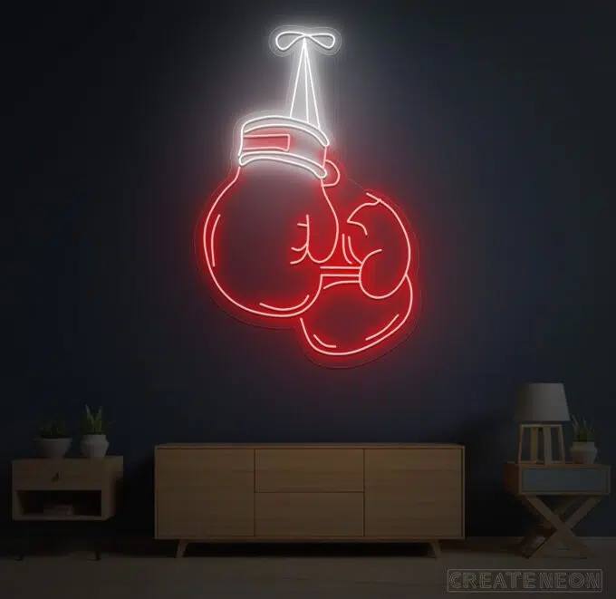 BOXING GLOVES NEON SIGN - CreateNeon.Com