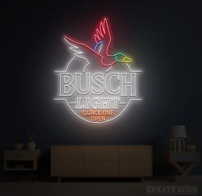 Busch Light Quack One Open Neon Sign-Ultimate Choice for Bar