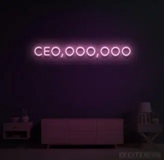 CEO Neon Sign - Custom Neon SignCreateNeon.Com