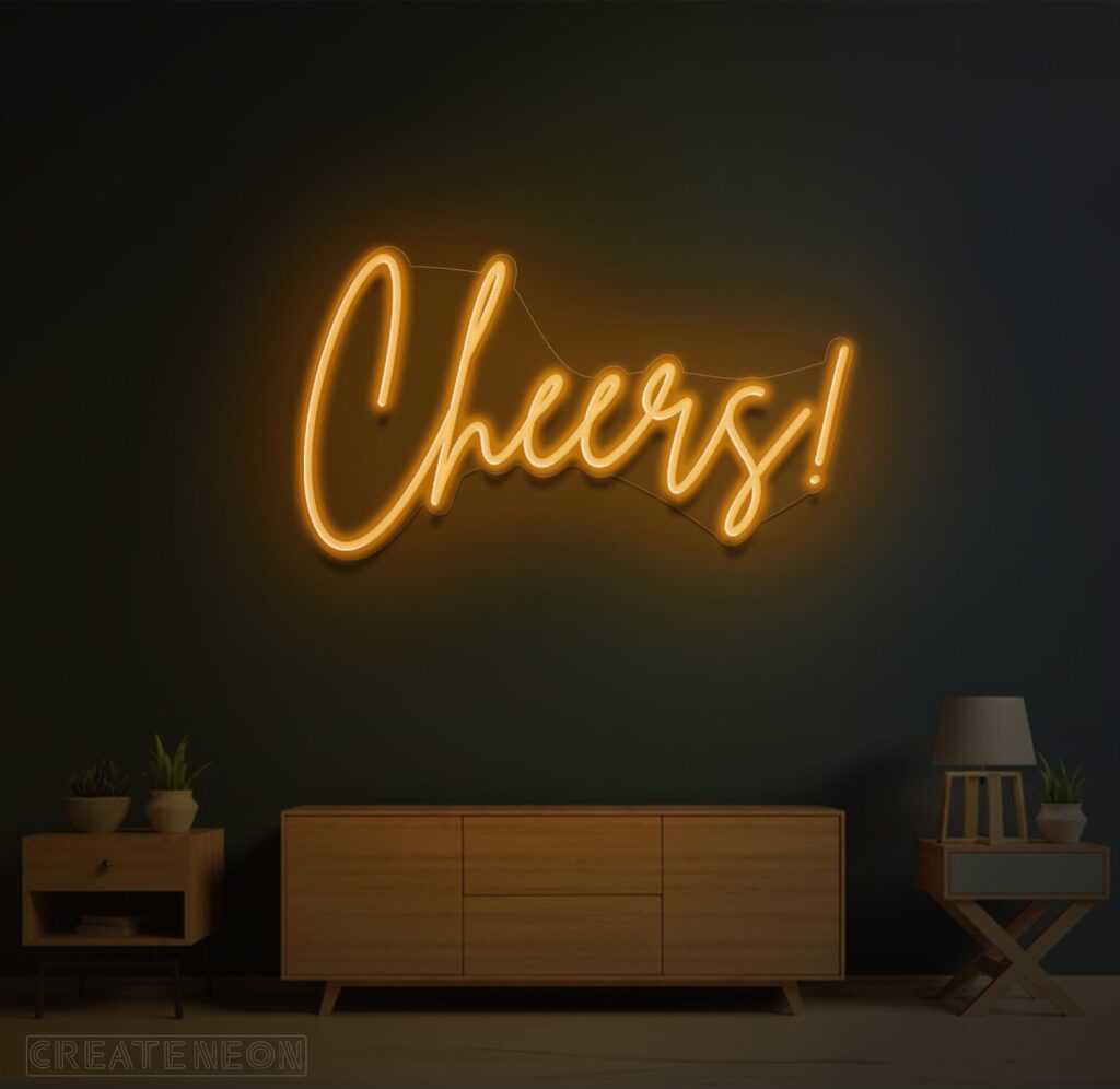 Cheers Neon Bar Sign - Affordable Neon Sign For Bar