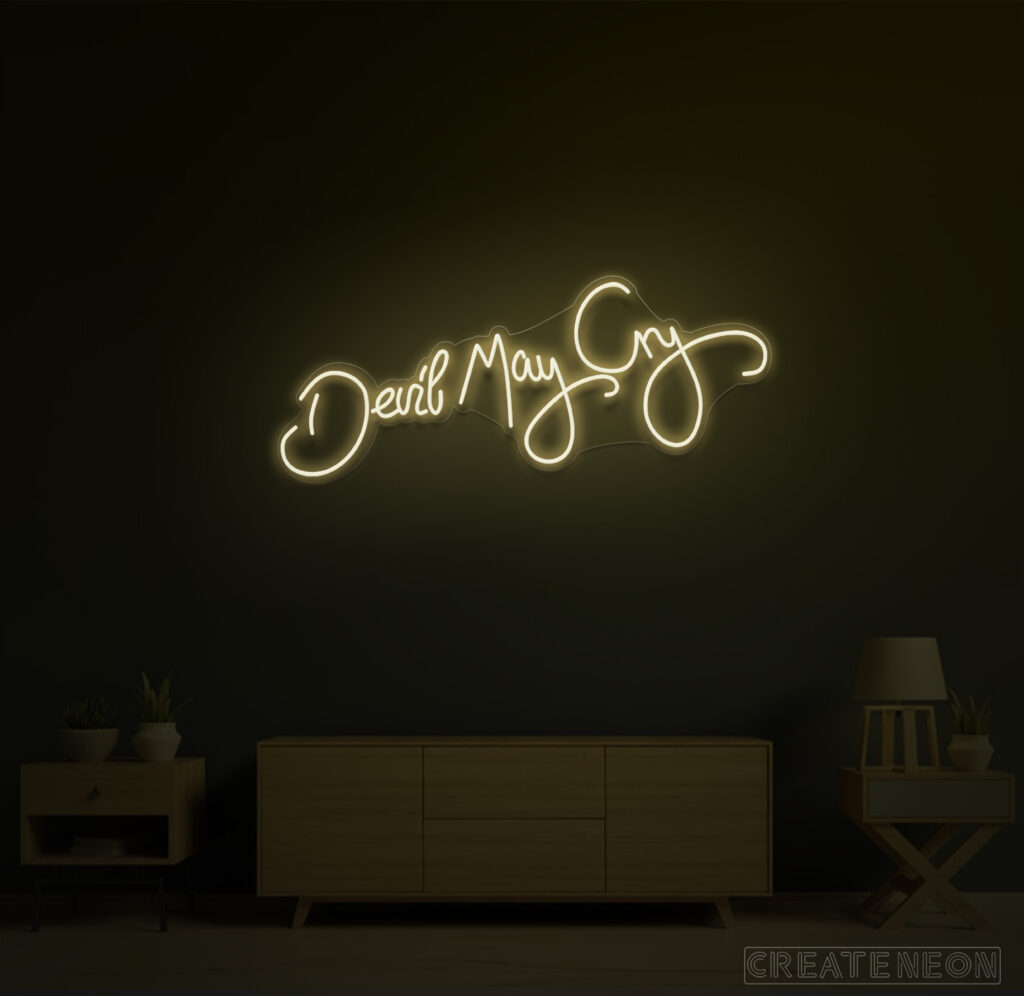 Devil May Cry Neon Sign - Game Room Wall Art Decoration