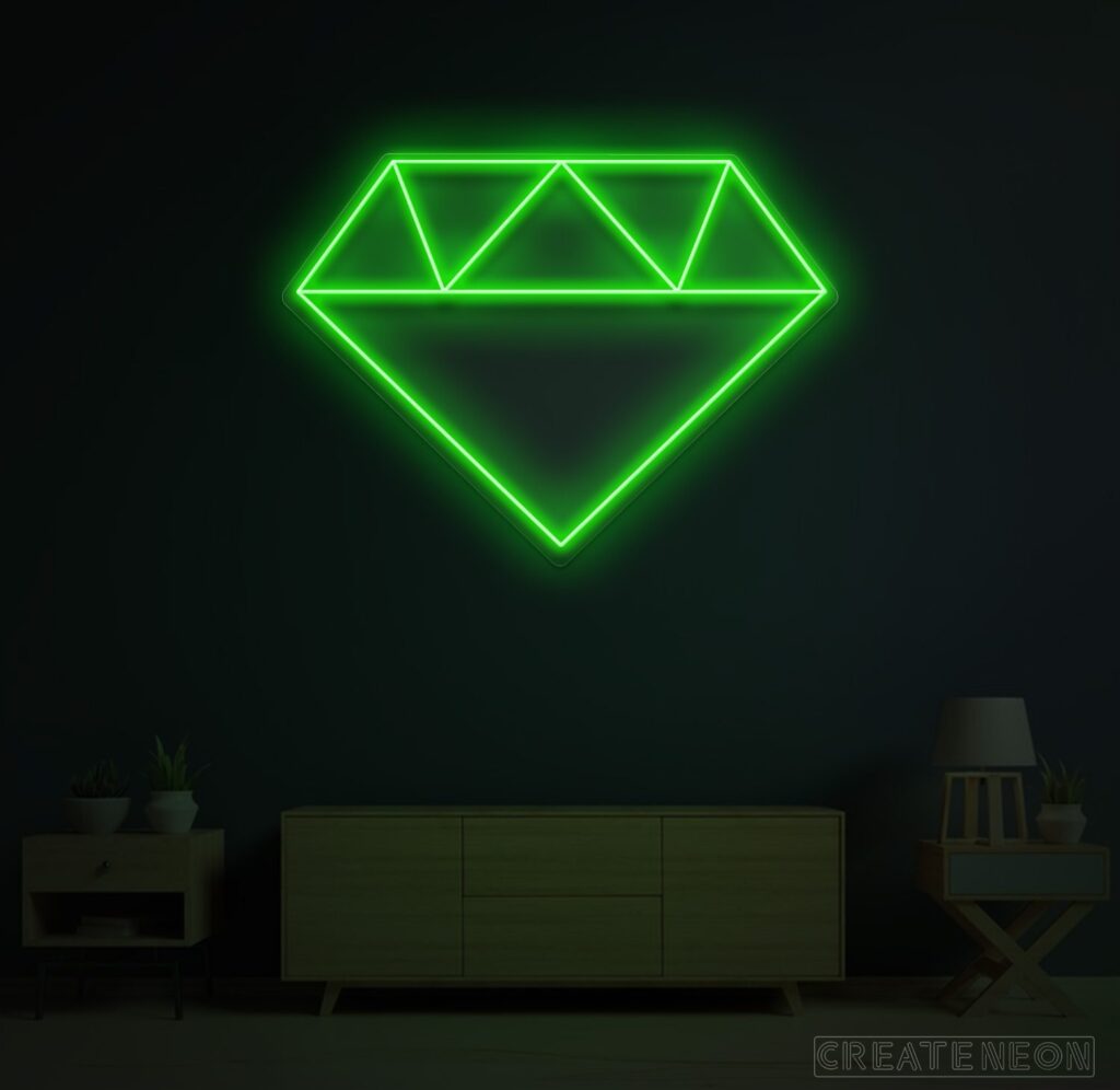 Diamond Neon Sign - Unique LED Neon Light Signs