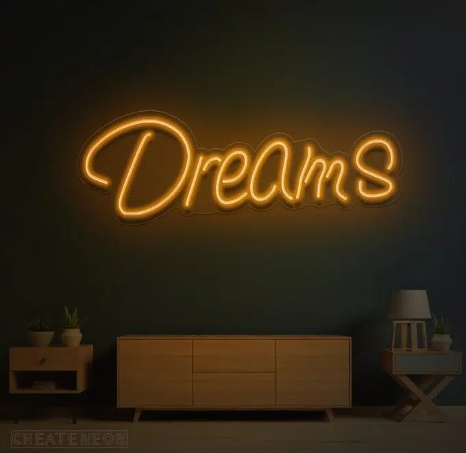 Dreams Neon Sign | Unique Colorful Neon Light Signs For Roo