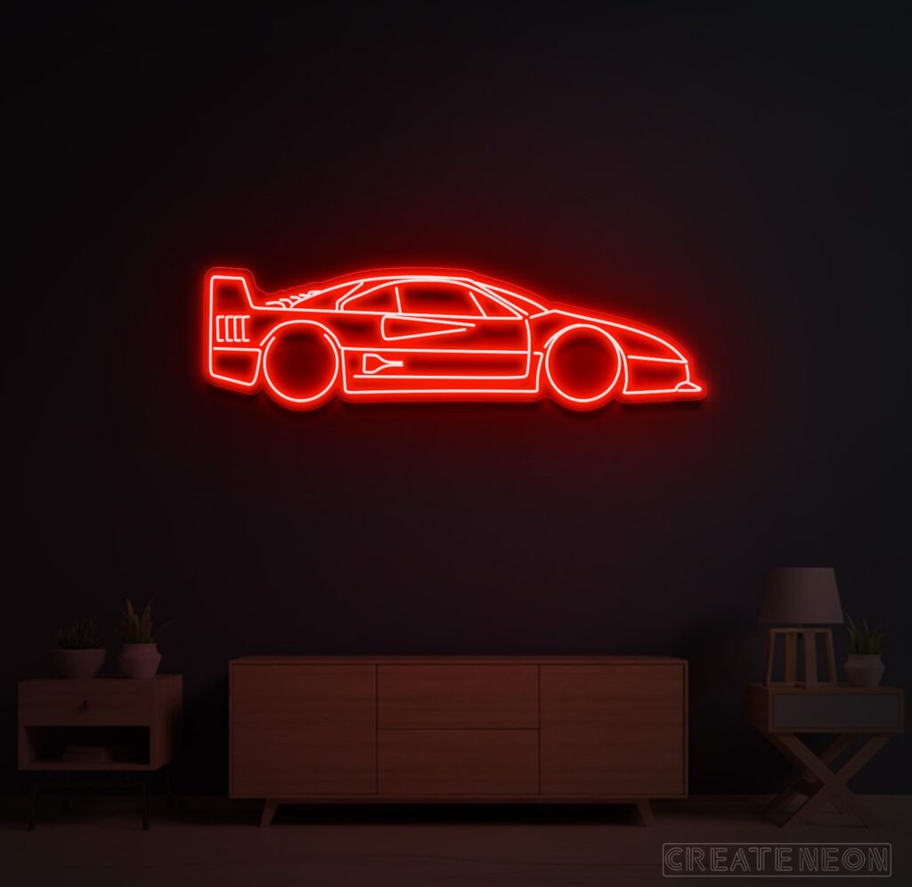 Ferrari Neon Sign - Racing Spirit in Every Glow |Create Neon