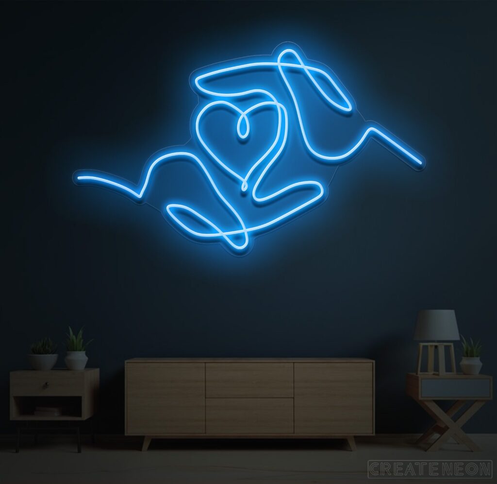 Get Heart in Hands Neon Sign at affordable price | CreateNeon