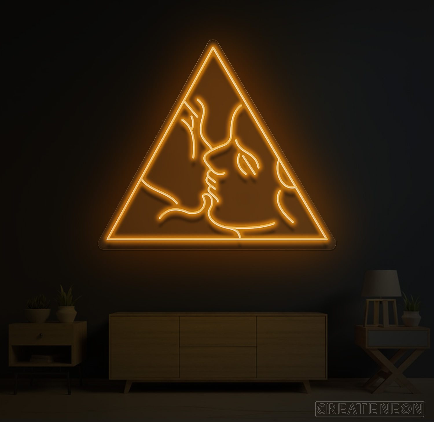 Shop Kissing Lovers Neon Sign - CreateNeon.Com