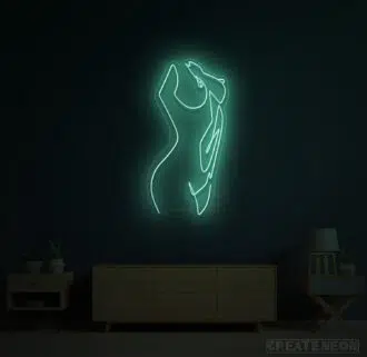 Girl Pose Neon Sign - CreateNeon.Com - Heat up the room with sexy girl!