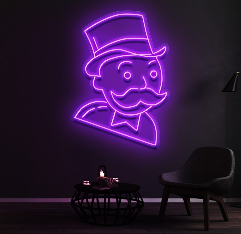 Buy Monopoly Man Neon Sign For Gamer Neon Sign - CreateNeon.Com