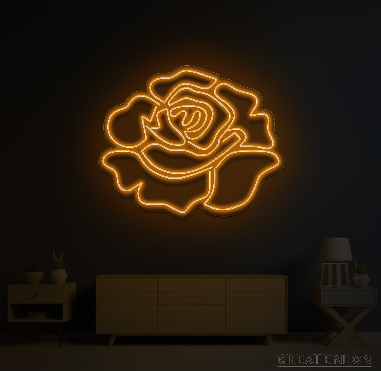 Rose Neon Sign |Add Some Natural Beauty To Bedroom,Wall Art
