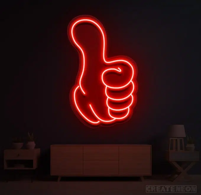 Buy Thumbs Up Neon Sign - Custom Made LED Neon Sign
