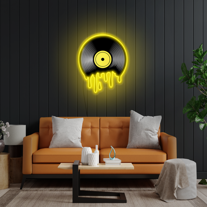 Melting Disk Neon Sign | Neon Acrylic Artwork